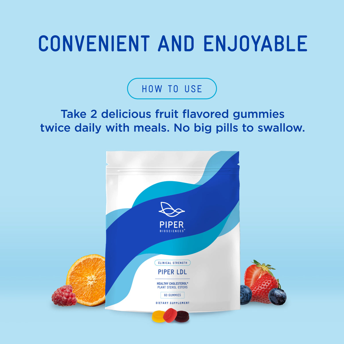 Piper Biosciences Plant Sterol Gummies