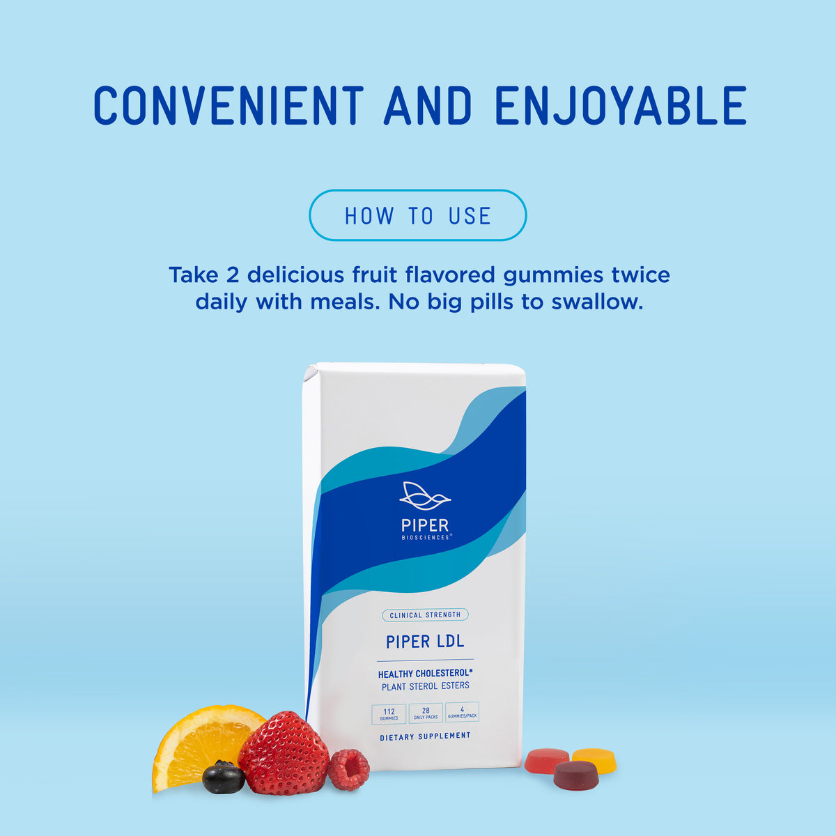 Cholesterol Lowering Plant Sterol Gummies* from Piper Biosciences