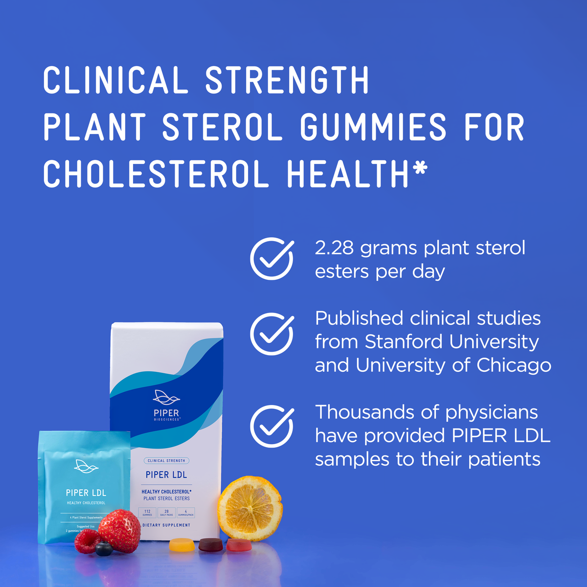 Cholesterol Lowering Plant Sterol Gummies* from Piper Biosciences